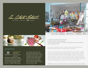 Design Hovie Studios Inc - Web Design - An Artists Retreat with Anna Rhodes